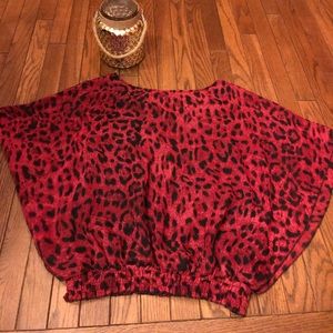 Charlotte Russe | Tops | Red Black Leopard Print Crop Top | Poshmark